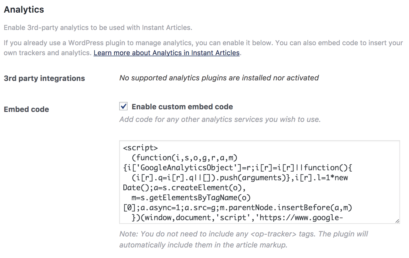 How to Add Google Analytics to Facebook Instant Articles for WordPress